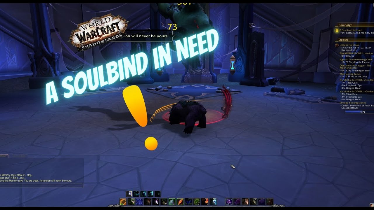 A Soulbind In Need Quest WoW - Shadowlands - World of Warcraft videos