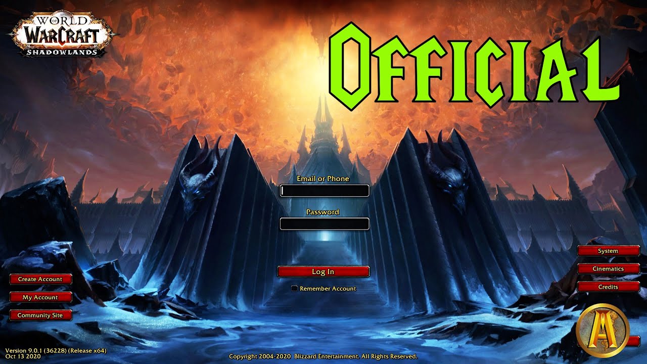 Shadowlands Login Screen: Official Music & Animation - World of ...