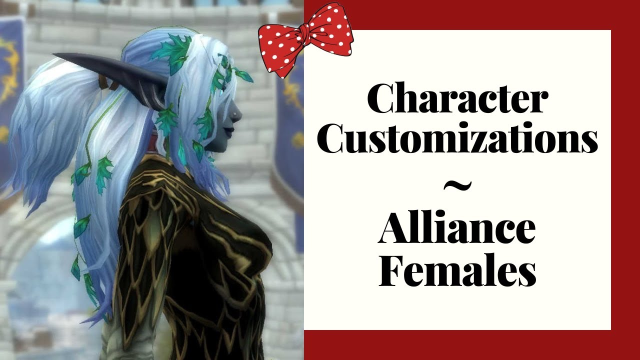 WoW Shadowlands (Beta) Customizations - All Female Alliance & Allied ...