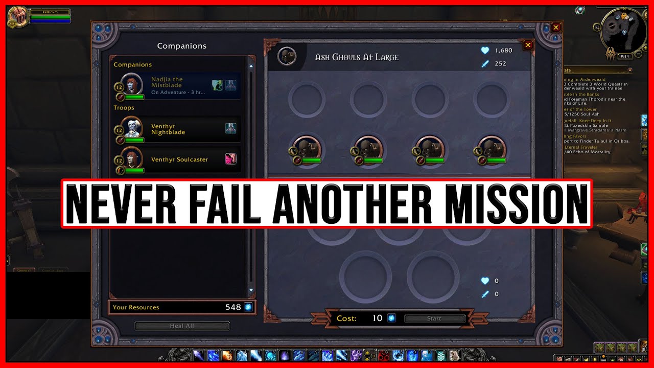 How to ALWAYS COMPLETE Your Shadowlands Command Table Missions! - World ...