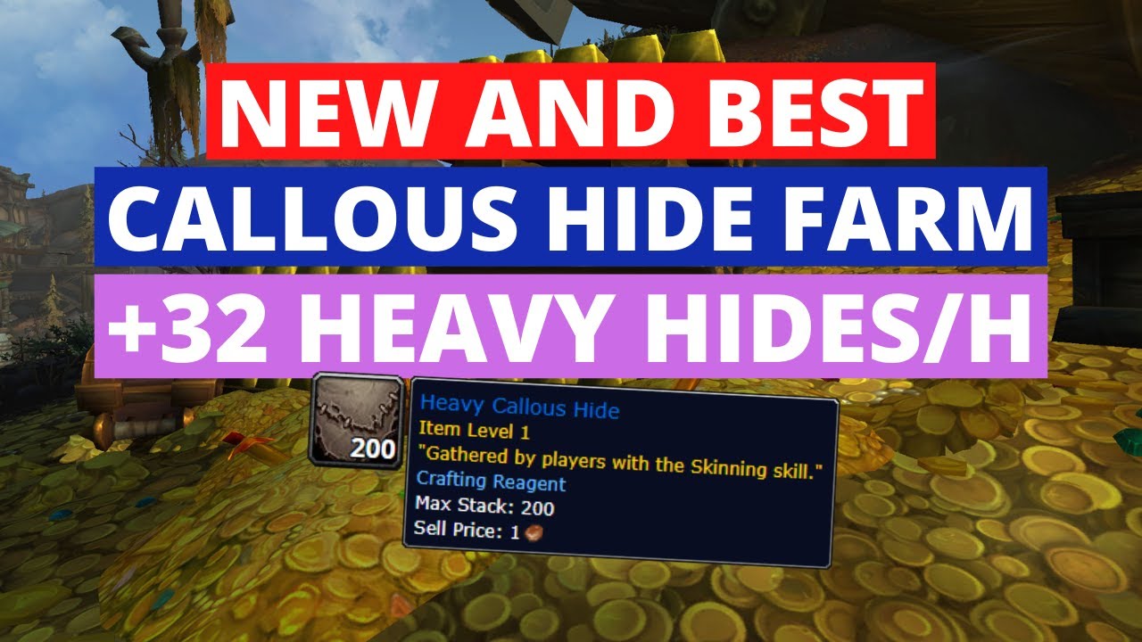 NEW Insane Shadowlands Skinning Farm | Best Heavy Callous Hide Farm ...