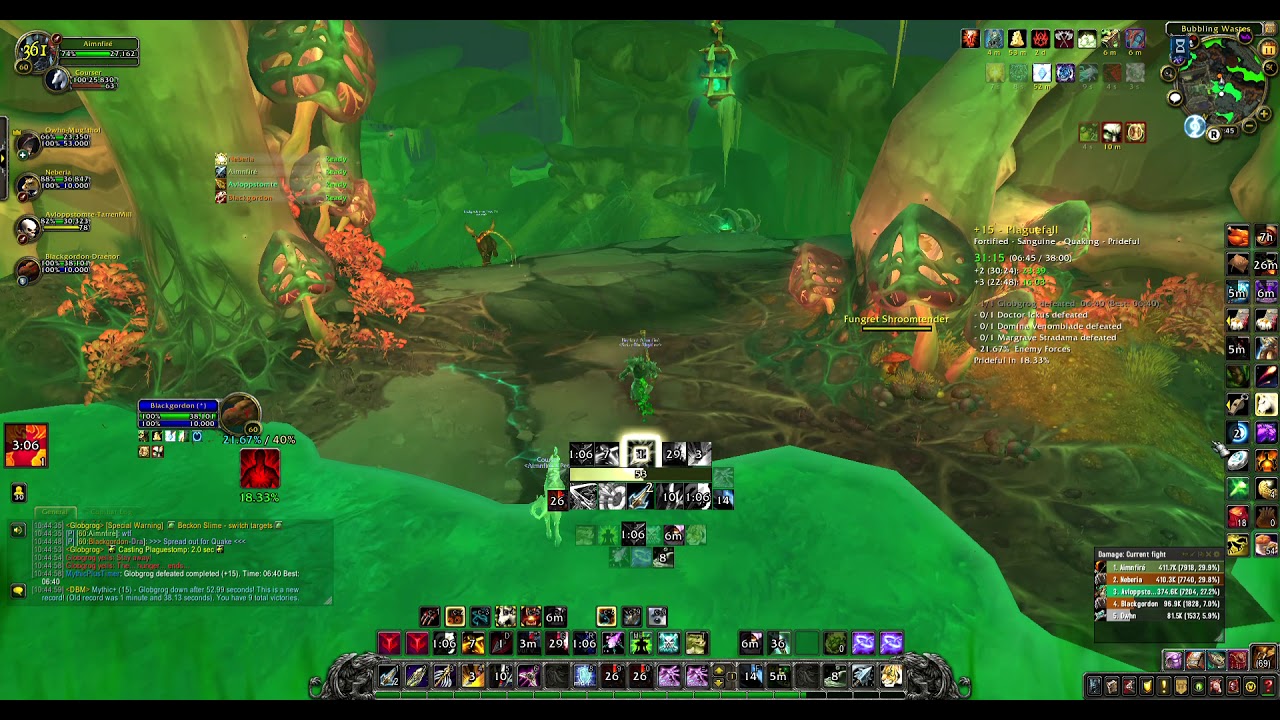 World of Warcraft Shadowlands Plaguefall - Mythic Plus + 15 ( +1 ...