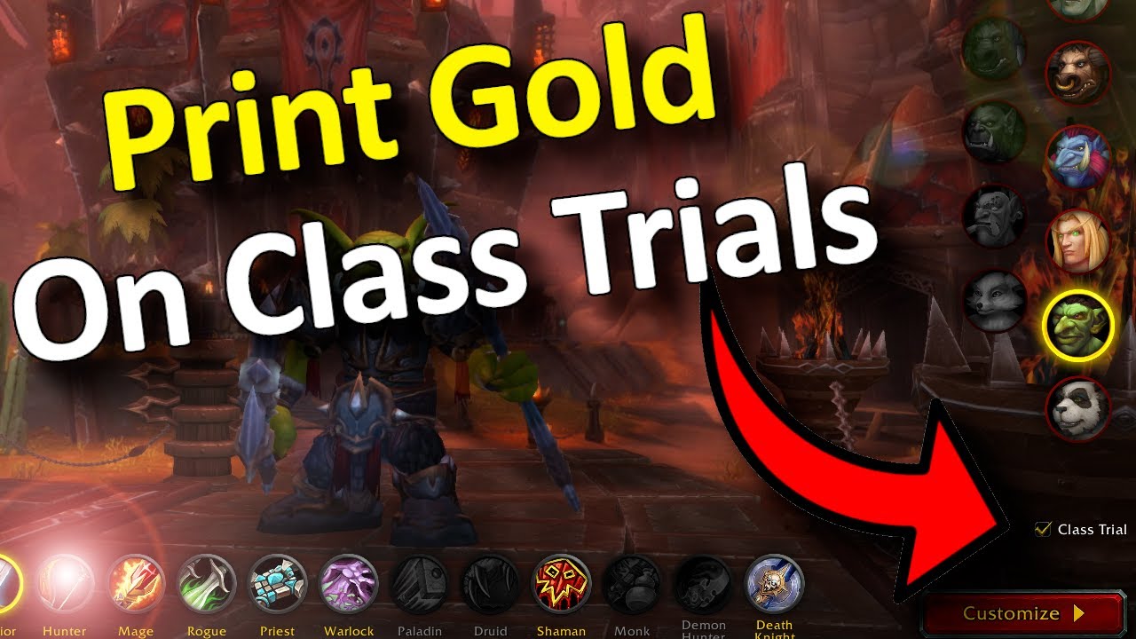 Make a Fortune by Printing Gold With Class Trials | Wow Shadowlands ...