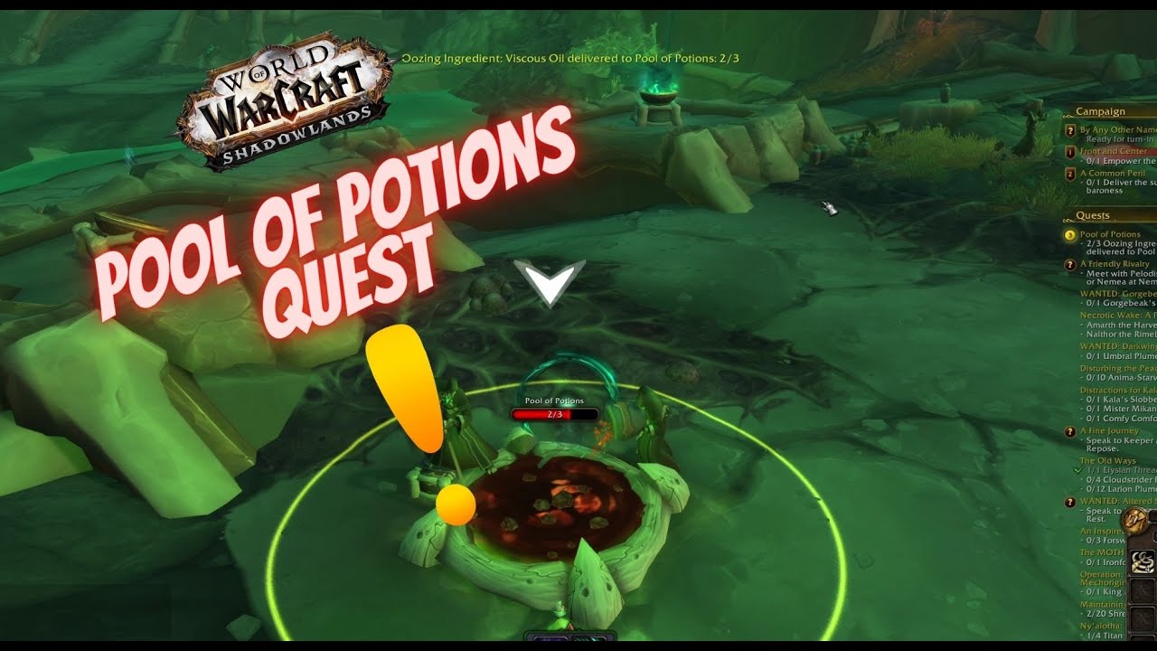 Pool of Potions Quest WoW - Shadowlands - World of Warcraft videos