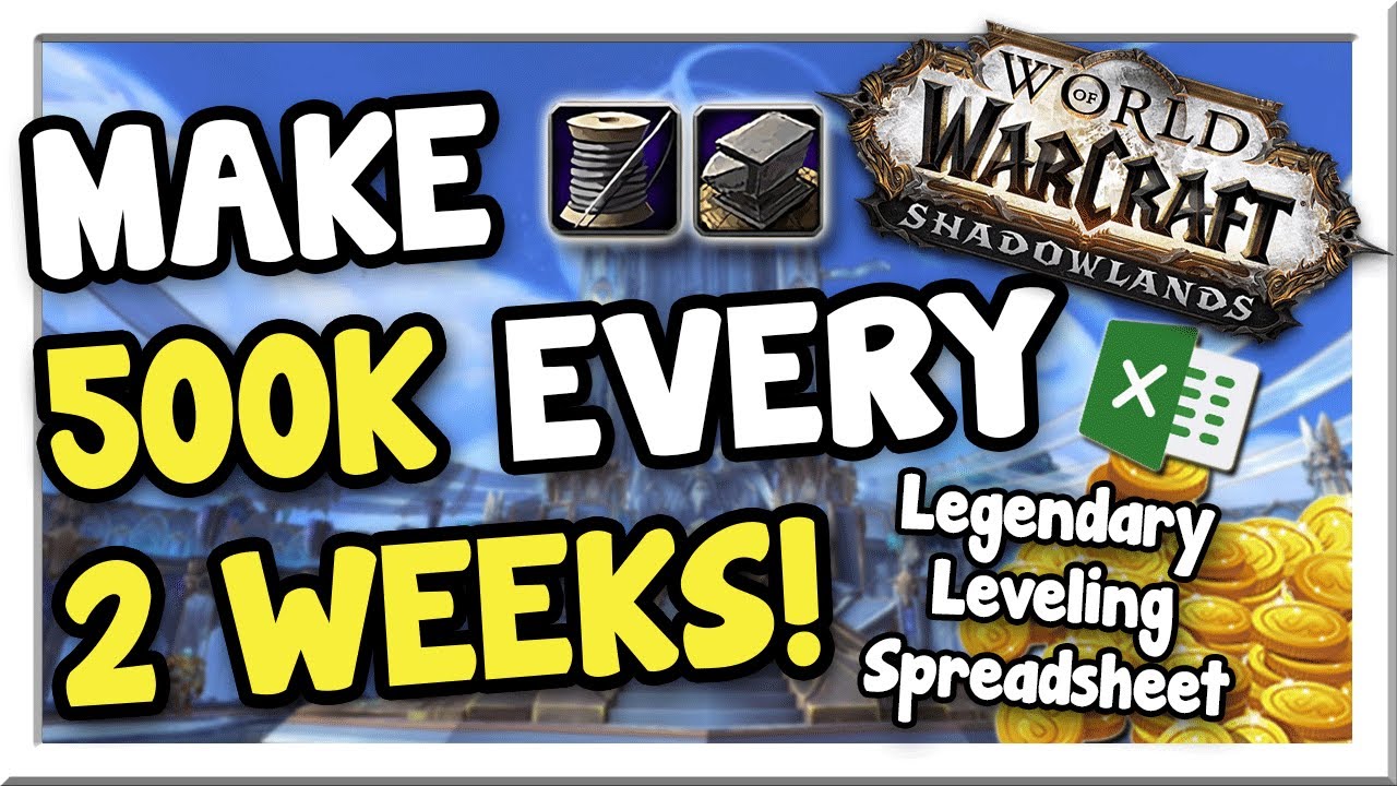 Make 500k/2 Weeks | Calculate Legendary Cost Spreadsheet! 9.1 ...