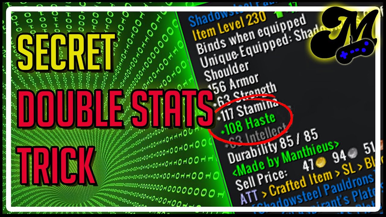 SECRET Crafted Gear Trick for DOUBLE Stats! | Shadowlands Goldmaking ... SECRET Crafted Gear Trick for DOUBLE Stats! | Shadowlands Goldmaking ...