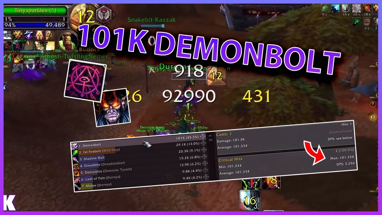 BUALOCK HITS 101K DEMONBOLT ON A 34% VERSATILY PALADIN !!|Daily WoW Highlights #457 | - World of ...