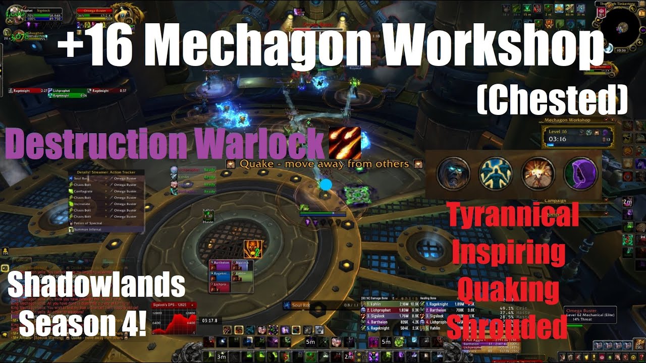 +16 Mechagon Workshop Chested - Destruction Warlock - World of Warcraft ...