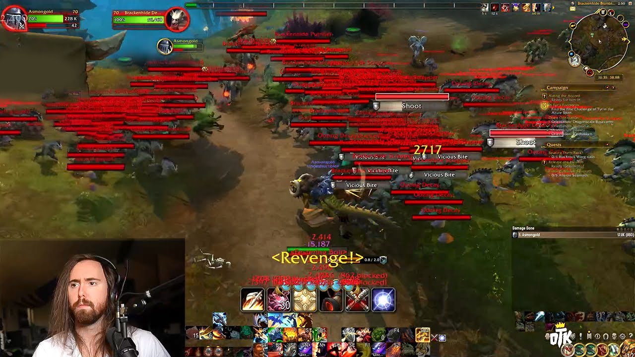 Asmongold shows how BROKEN warriors are by pulling the entire zone - World of Warcraft videos