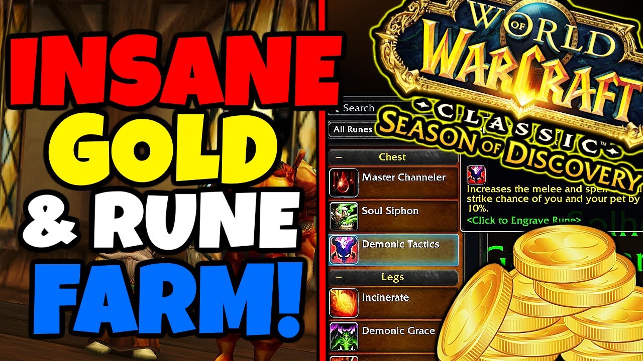 INSANE Rune & Gold Farm in Season of Discovery! - World of Warcraft videos