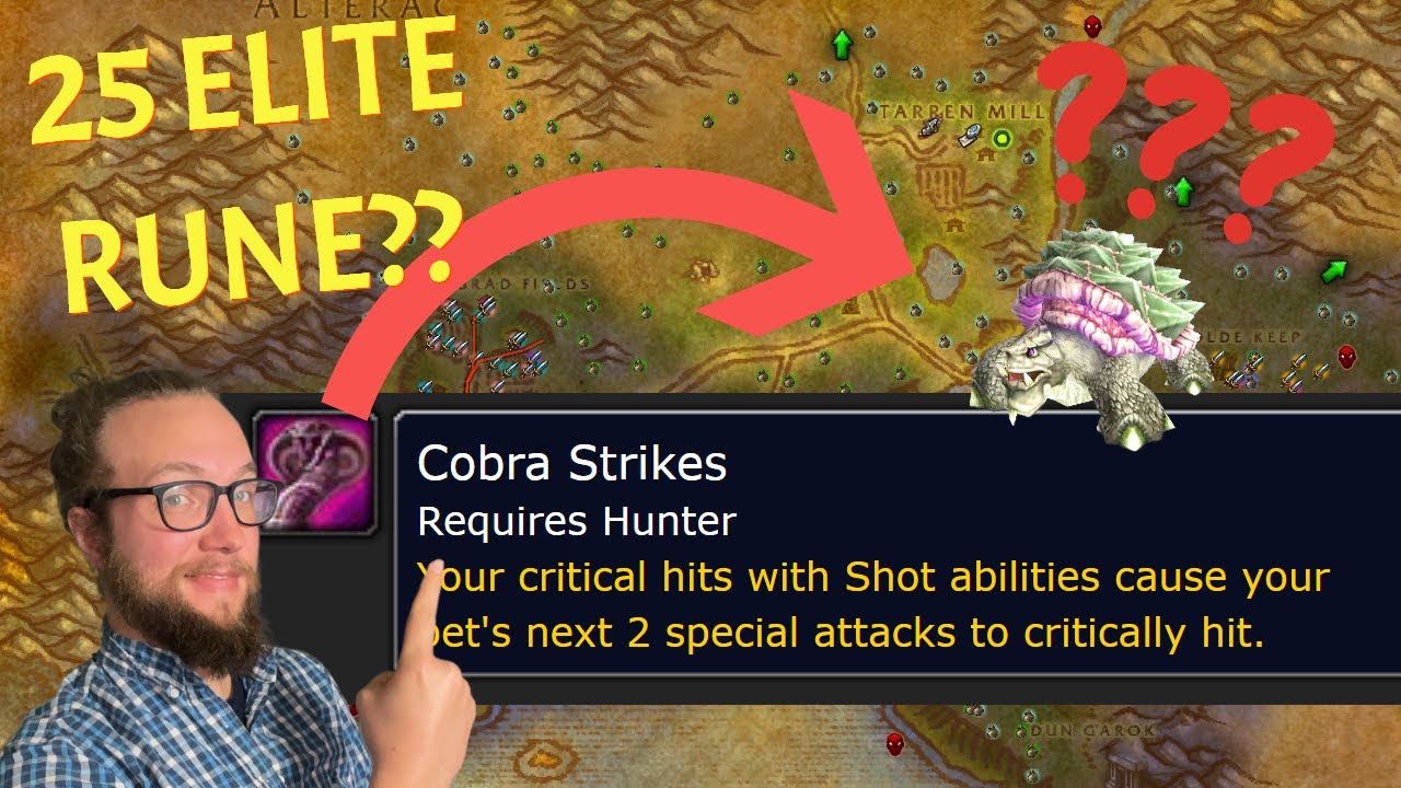 QUICK RUNE! Cobra Strikes Hunter Rune FOUND World of Warcraft | Season ...