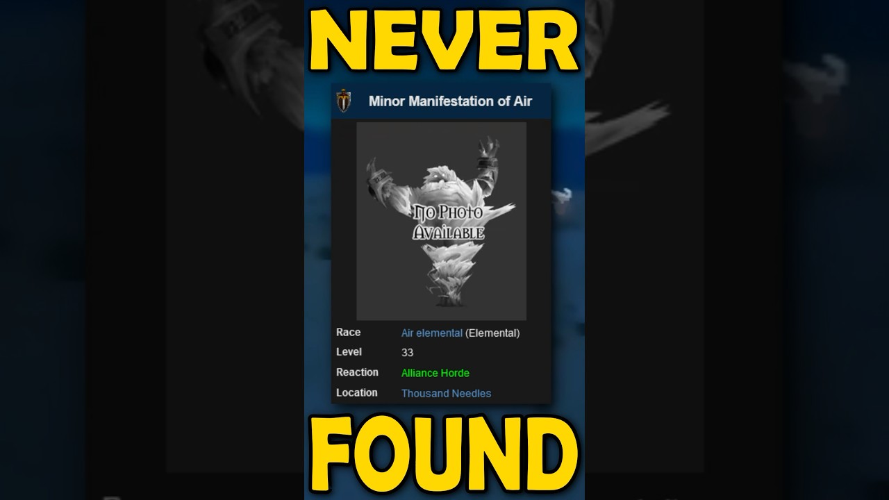 Discovering Classic WoW's Final Secret: Minor Manifestation of Air ...
