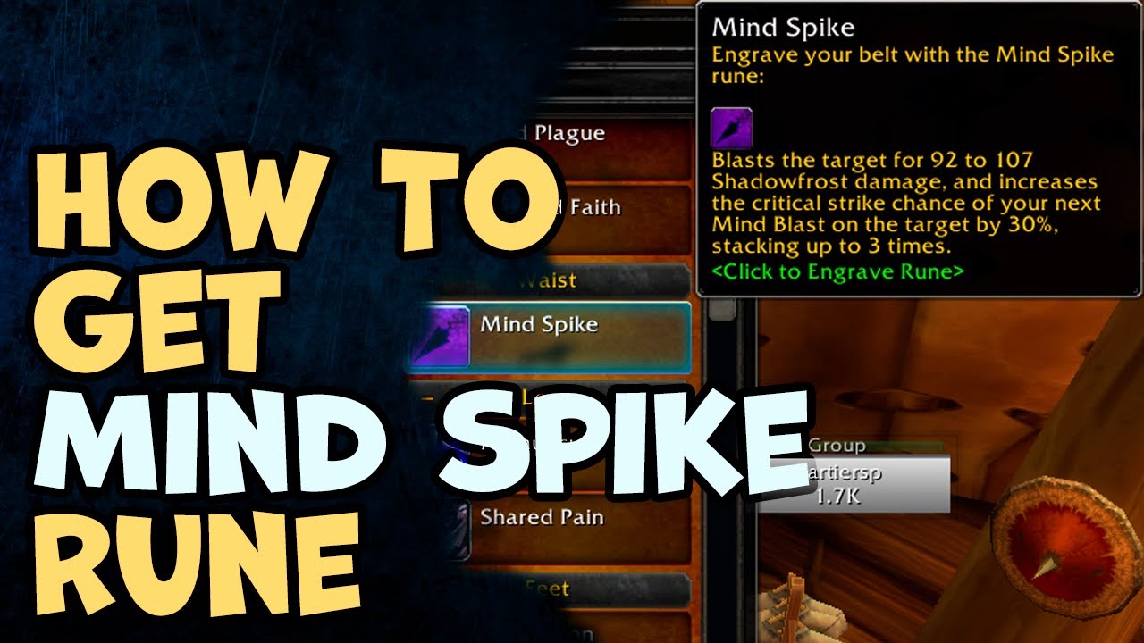 How To Get Mind Spike Rune Priest Sod World of Warcraft Classic - World ...