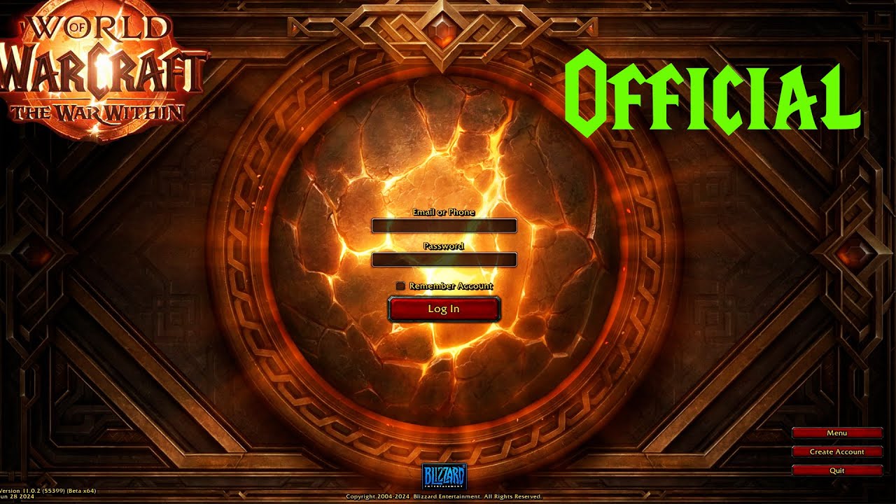 The War Within Official Login Screen [World of Warcraft Main Title ...