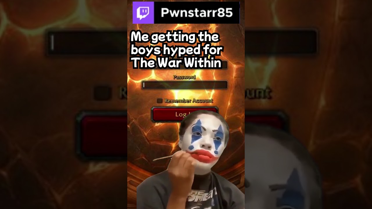 me getting the boys hyped for The War Within; World of Warcraft MMORPG ...